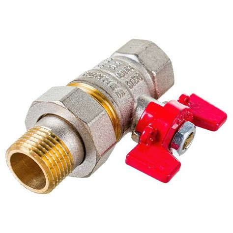 Кран для воды с американкой 3/4", прямой, ручка-бабочка, Rommer в ...