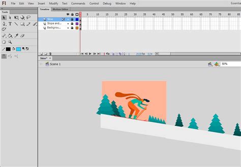 How To Create A Skiing Animation Using Flash Geeksforgeeks