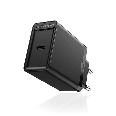 Vention Fadw0 Eu 1 Port Usb C 20w Wall Charger Black Dropshop 2 5