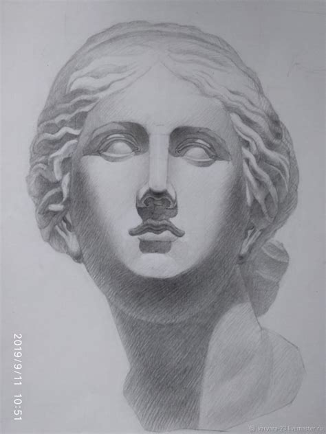 Афродита голова рисунок 67 фото