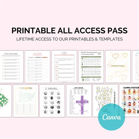 Printables All Access Pass Freedombynumber