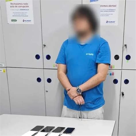 Aeropuerto Jorge Chávez hombre es detenido por intentar ingresar al Perú 11 celulares