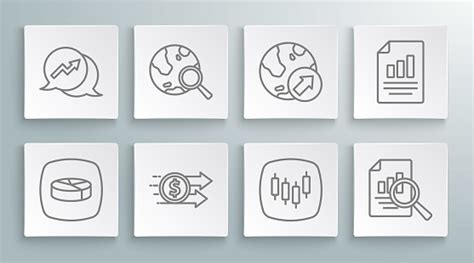 선 파이 차트 인포그래픽 검색 지구본 금융 성장 달러 주식 시장이 있는 브라우저 문서 및 아이콘을 설정합니다 벡터 0명에 대한 스톡 벡터 아트 및 기타 이미지 Istock