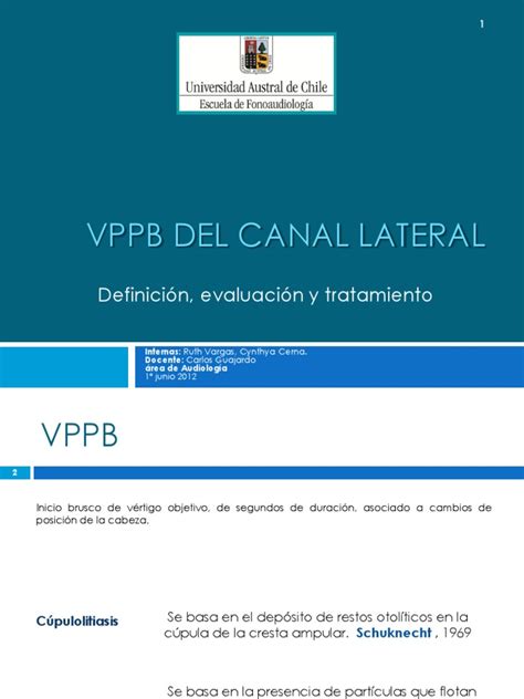 Paper11 Vppb Del Canal Lateral Diapositivas Pdf Medicina Clinica