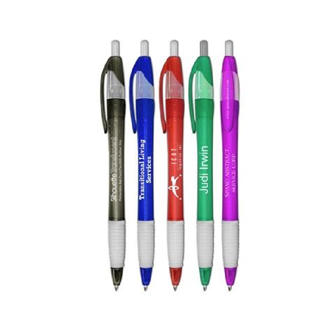 Translucent Pen W Clear Rubber Grip