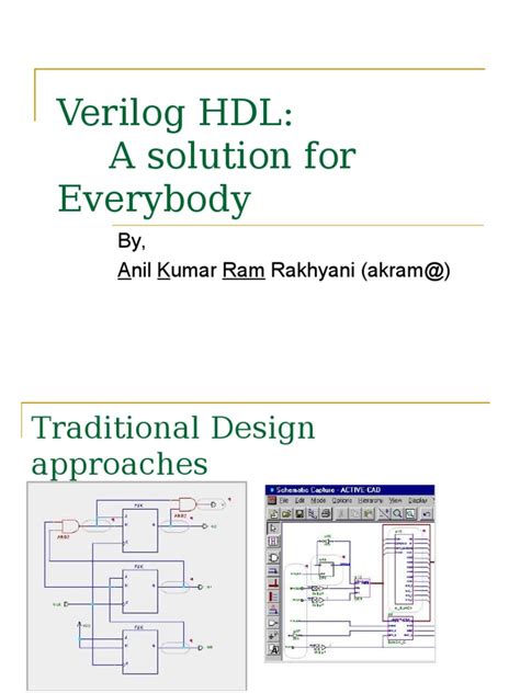 Verilog Hdl A Solution For Everybody By Anil Kumar Ram Rakhyani Akram Pdf