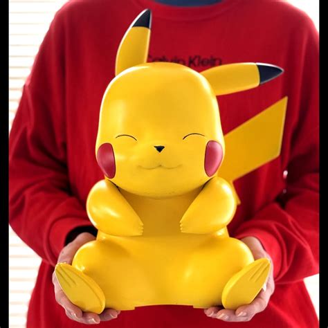 Pikachu Life Size Controller Phone And Drink Holder Stand Perfect Gamer Room Décor And Office