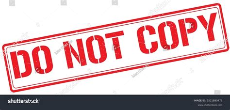 Do Not Copy Sign Grunge Effectrectangle Stock Vector Royalty Free