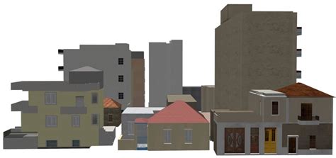 3d Views Of The Building Models At Lod1 Top Left Lod2 Top Right