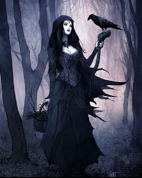 The Raven Witch Natjonesart Gothic Fantasy Art Dark Witch Witch Art
