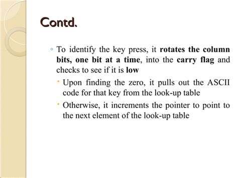 Keyboard Interfacing For The 8051 Mca Ppt Operating Systems Computer Software And Applications