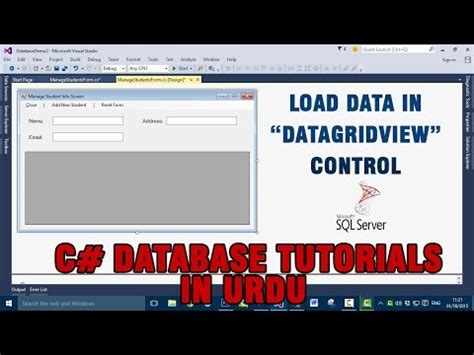 P 11 C Database Tutorial In Urdu Loading Data In DataGridView