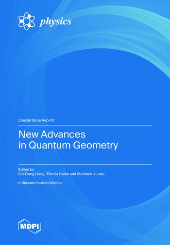 New Advances In Quantum Geometry Mdpi Books