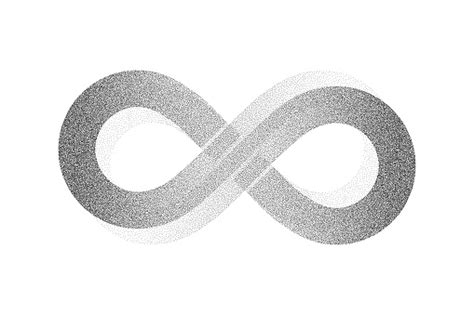 도트워크 무한대 기호 패턴 배경 검은 소음 스티플 도트 점선 벡터 무한에 대한 스톡 벡터 아트 및 기타 이미지 무한 로고 거친 필름 효과 Istock