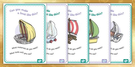 Boats Junk Modelling Inspiration Posters Twinkl