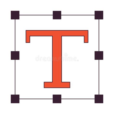 Text Box Flat Line Color Isolated Vector Object Stock Vector
