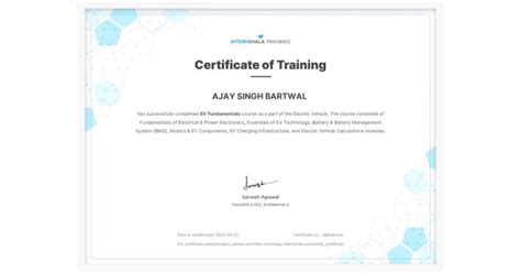 Ajay Singh Bartwal On Linkedin Successfully Completed The Ev Fundamentals Training From