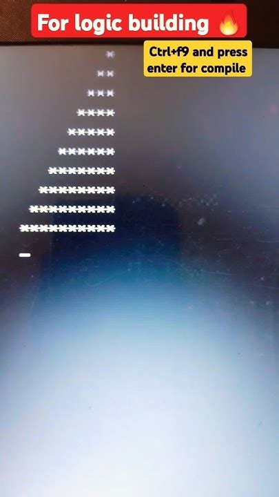 nested loop using c programming printing star pattern in triangle