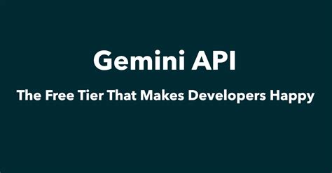 Gemini API The Free Tier That Makes Developers Happy Collection Of Coding Learnings