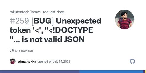 Bug Unexpected Token