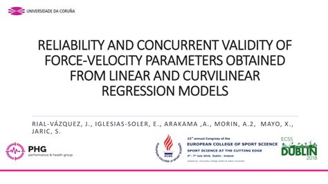 pdf reliability and concurrent validity of force velocity parameters obtained from linear and