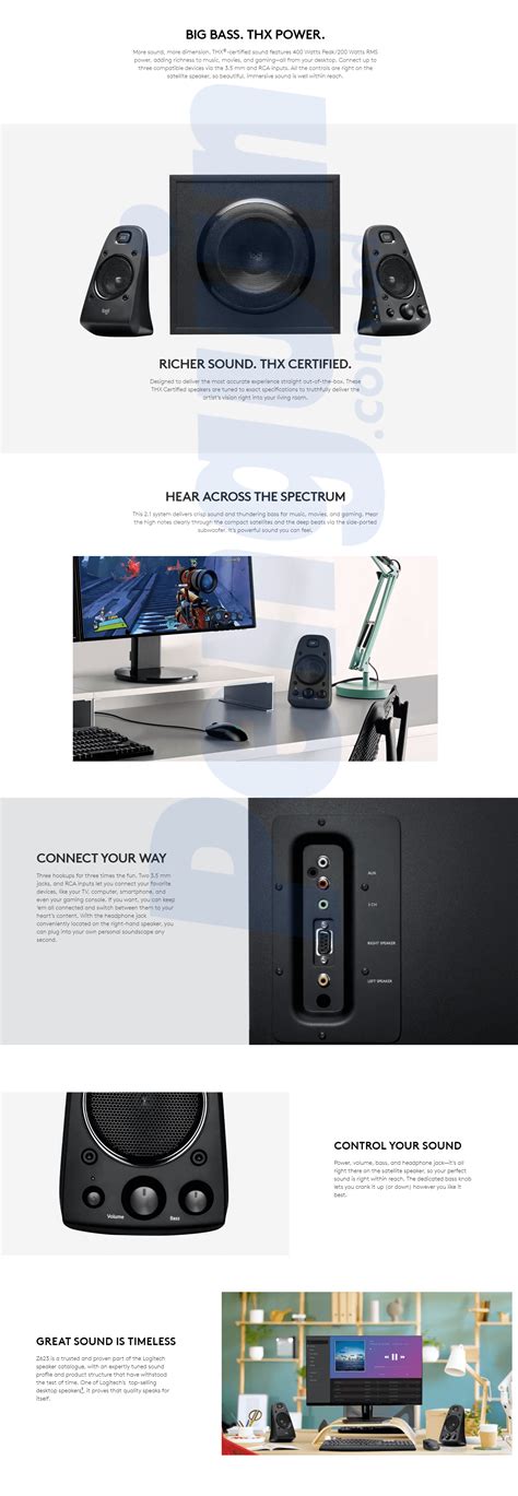 Logitech Z623 2 1 Speaker System With Subwoofer Bd