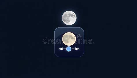 Moon Phase Selection Interface Digital Control And Lunar Cycle Ui Element Generative Ai Stock