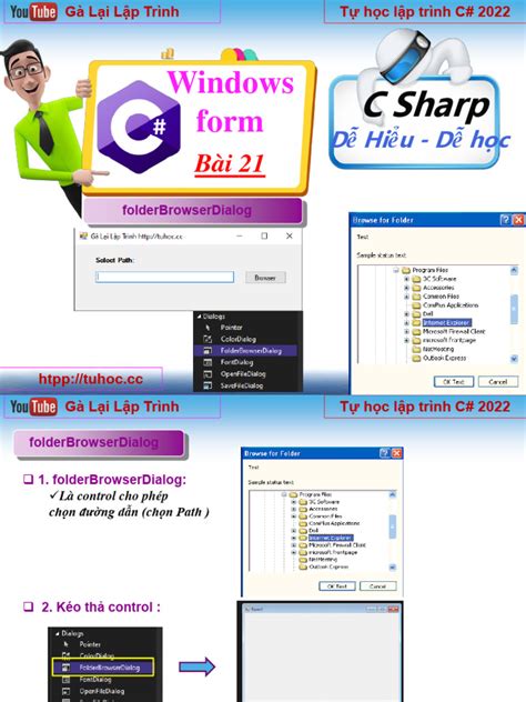 Winform C 2022 Folderbrowserdialog C Dialogs C Desktop Application Tutorial Pdf
