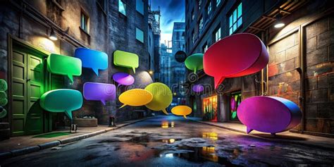 Dynamic 3d Speech Bubbles Vibrant Visual Communication For Urban Exploration Photography On A
