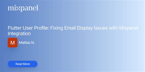 Flutter User Profile Fixing Email Display Issues With Mixpanel Integration Mixpanel Community