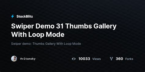 Swiper Demo 31 Thumbs Gallery With Loop Mode StackBlitz