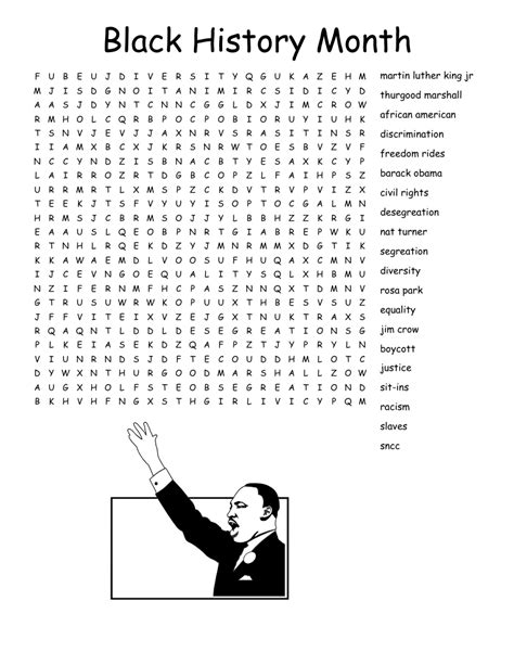 Printable Black History Month Word Search