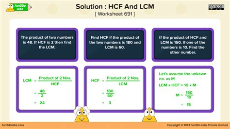 Highest Common Factor HCF Fun2Do Labs