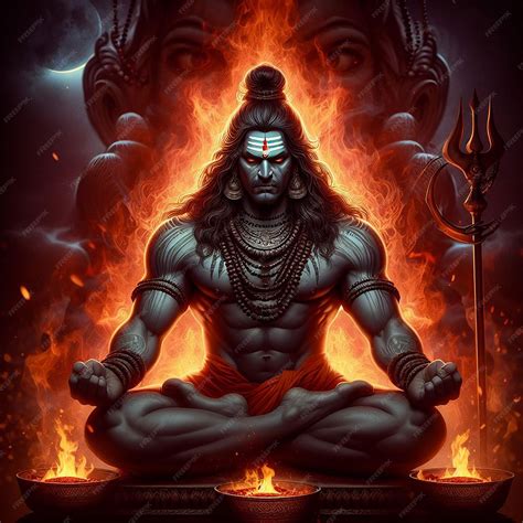 Premium Ai Image Lord Shiva 3d Wallpaper Banner Mahadev Ai Generated