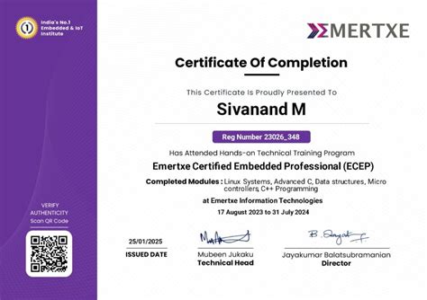 learning professionalgrowth certification sivanand murali