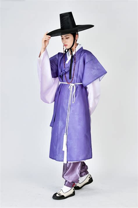 한복대여 캐릭터한복 연보라 선비한복 ﻿남자한복