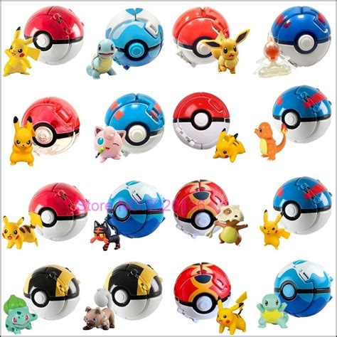 41 스타일 포켓몬 엘프 볼 애니메이션 피규어 피카츄 리자몽 뮤츠 뮤즈 포켓볼 포켓 몬스터 변형 장난감 귀여운 액션 모델 선물 Aliexpress