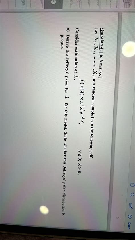 solved question 4 [ 6 6 ﻿marks ]let x1 x2 dotsdots xn ﻿be