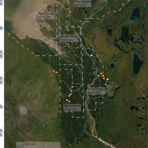 Map Of The Mackenzie River Delta Mrd Map Of The Mackenzie River