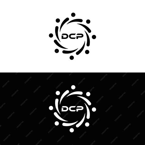 Дизайн логотипа Dcp Белая буква Dcp Дизайн логотипа D C P Премиум векторы