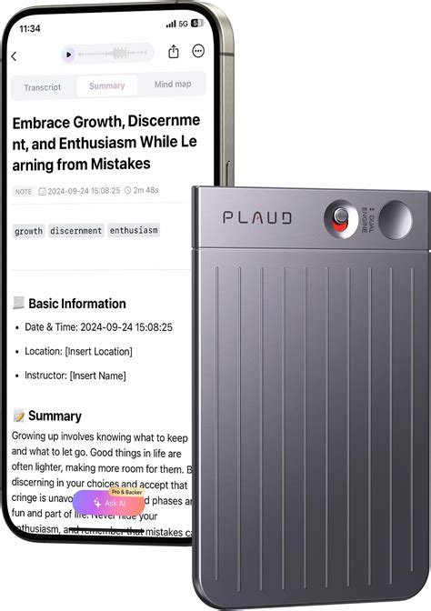 Plaud Ai Voice Recorder Black Amazon In Office Products