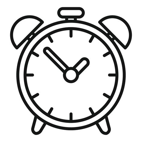 Alarm Clock Icon Outline Vector Office Time 15150043 Vector Art At