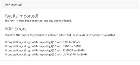 adif if importing and station callsign isn t provided check if