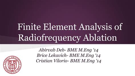 Ppt Finite Element Analysis Of Radiofrequency Ablation Powerpoint