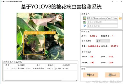 深度学习目标检测中 构建一个完整的基于yolov8的棉花病虫害检测系统，包括数据集准备、环境部署、模型使用、界面设计以及功能实现 opencv 检测棉花 csdn博客
