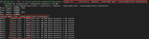 曳影 HuggingFace Candle MNIST Linear Model Training
