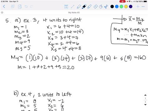 Solveda Translate Each Point Mass In Exercise 3 To The Right Four