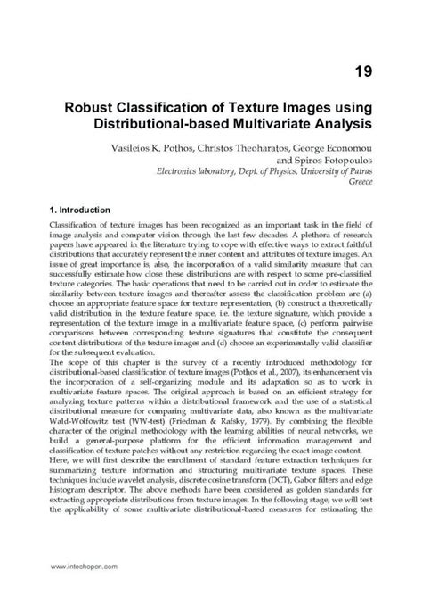 pdf robust classification of texture images using distributional