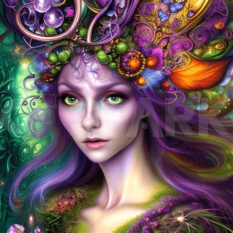 Hyper Detailed Witch In A Lush Colorful Magical Forest · Creative Fabrica