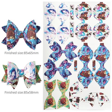 20x33cm 만화 캐릭터 인쇄 인조 합성 가죽 패브릭 Diy 포지셔닝 리본 가죽 공예용인조 털 Aliexpress